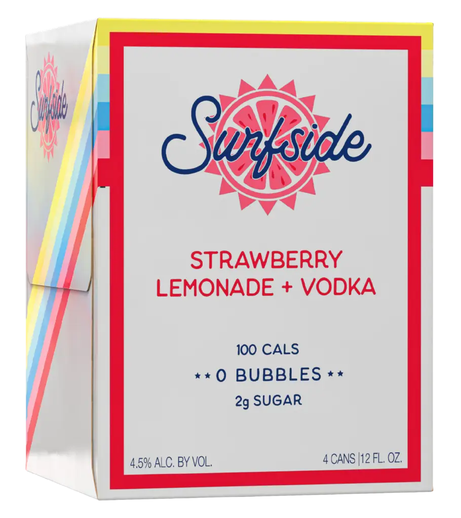 Surfside Strawberry Lemonade + Vodka 4 Pack - Perfect Hint of Strawberry
