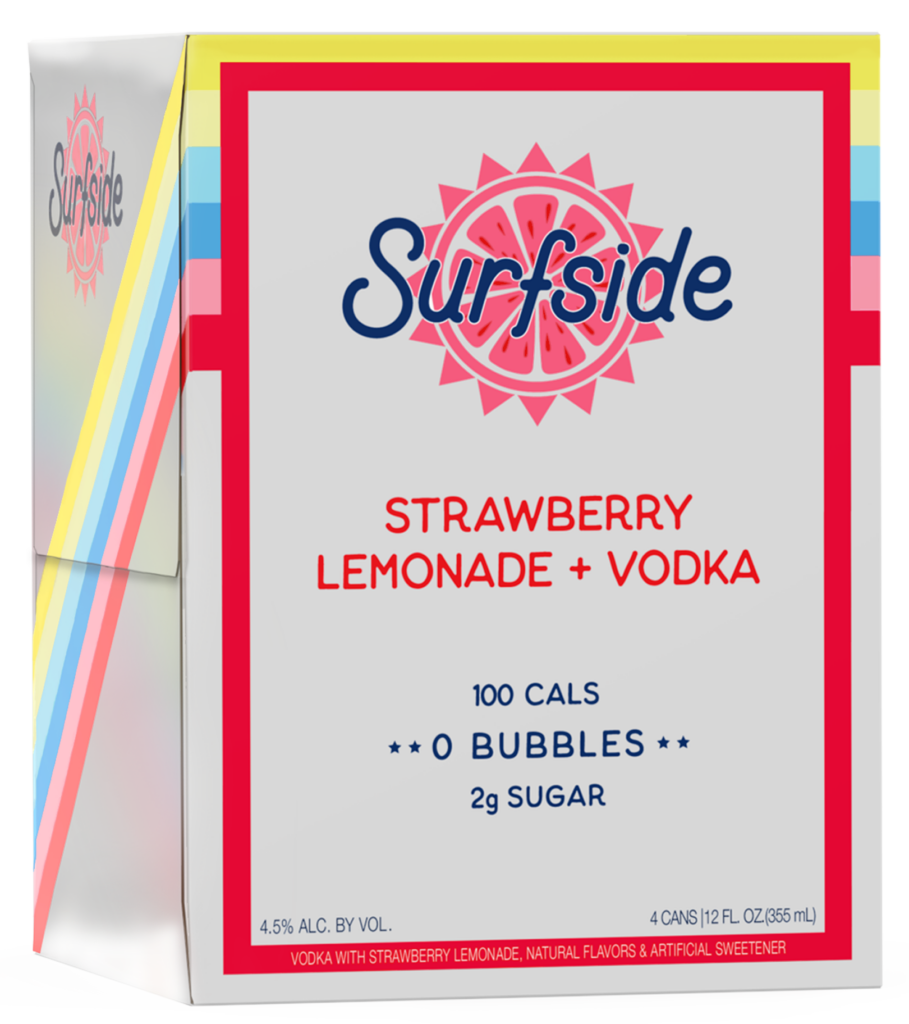 Surfside Strawberry Lemonade + Vodka 4 Pack - Perfect Hint of Strawberry