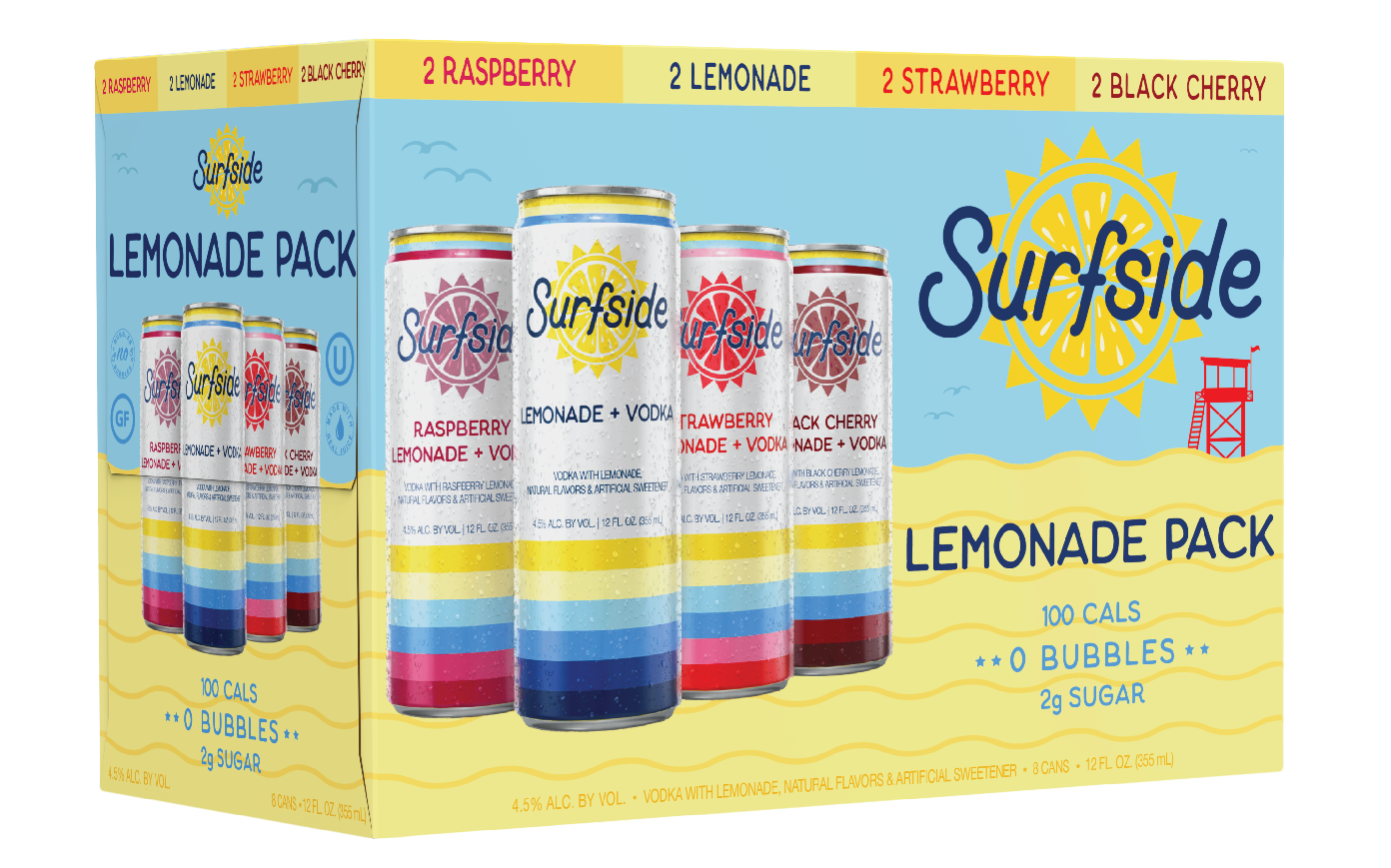 Surfside Lemonade + Vodka Pack - 4 Delicious Flavors